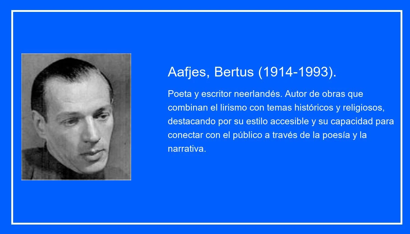 Bertus Aafjes (1914-1993): El Poeta Holandés que Unió Clasicismo, Fe y ...