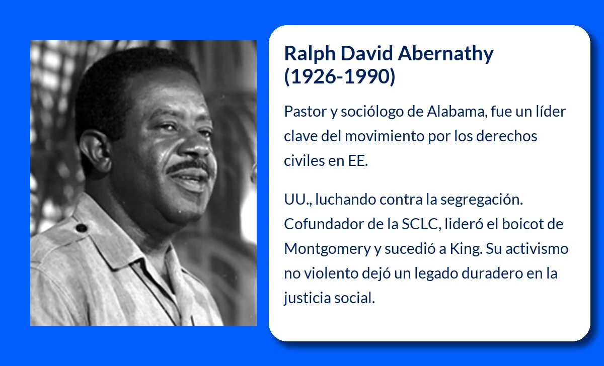 Ralph David Abernathy (1926-1990). El aliado imprescindible de Martin ...