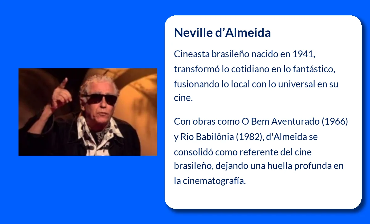 Neville d’Almeida (1941-VVVV): El cineasta brasileño que transformó lo ...