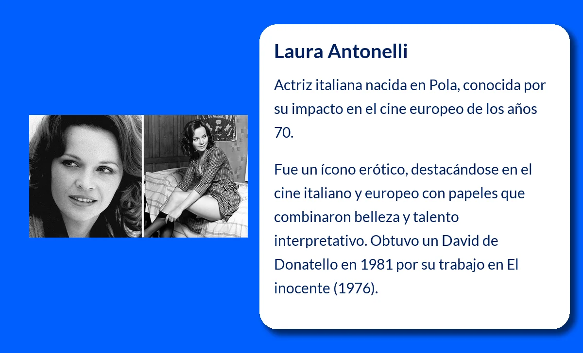 Laura Antonelli (1941-VVVV): La fascinante trayectoria de la musa ...