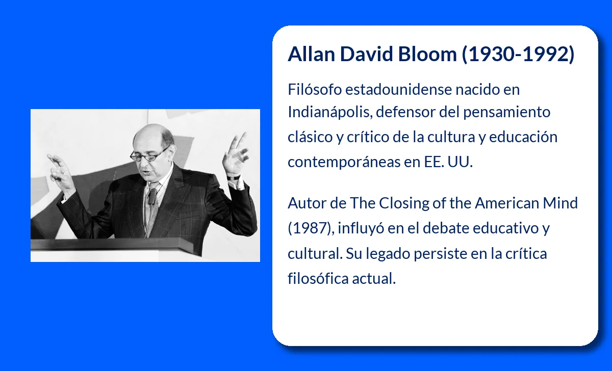 Allan David Bloom (1930-1992). El filósofo que desafió el pensamiento ...