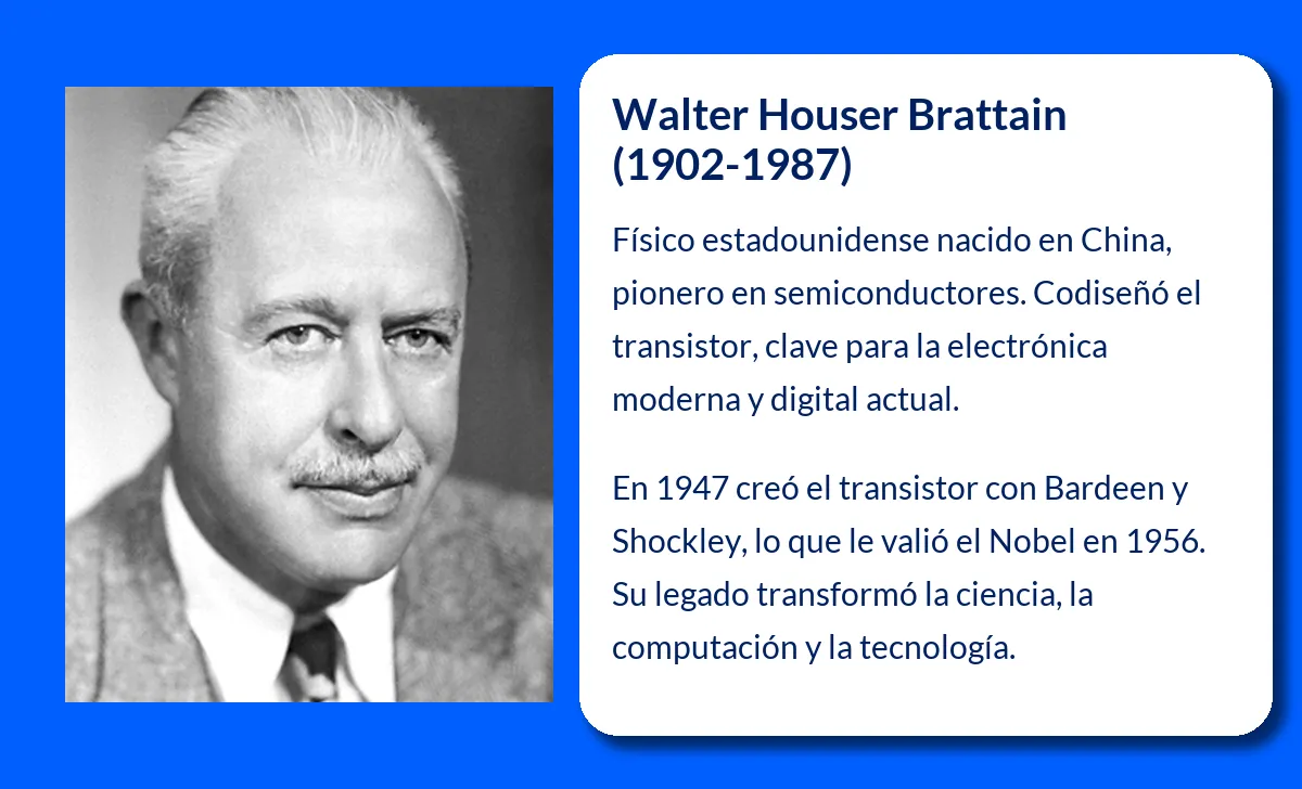 Walter Houser Brattain (1902-1987): El físico pionero en la creación ...