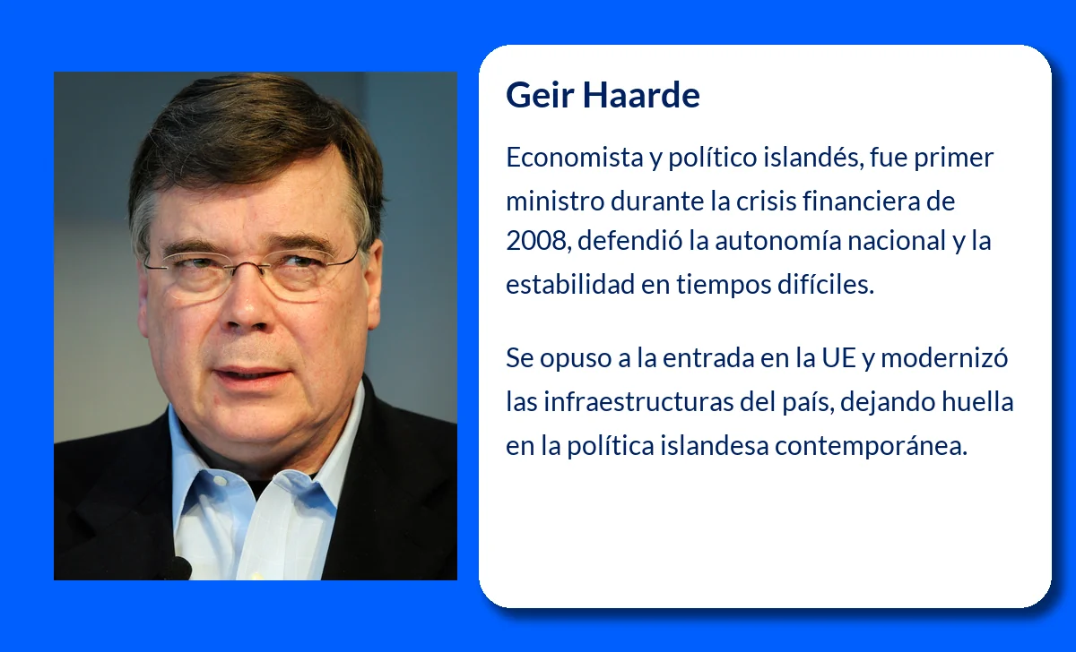 Haarde, Geir H. (1951-VVVV). - El líder que guió Islandia en tiempos de ...