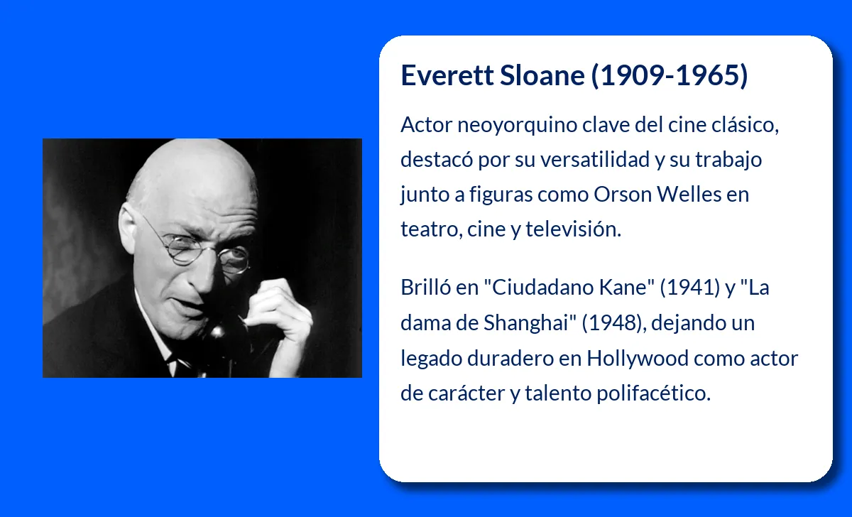 Sloane, Everett (1909-1965). El actor que brilló junto a Orson Welles y ...
