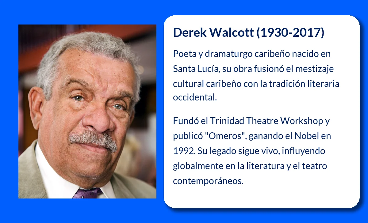 Derek Walcott (1930-2017). El poeta caribeño que universalizó el ...